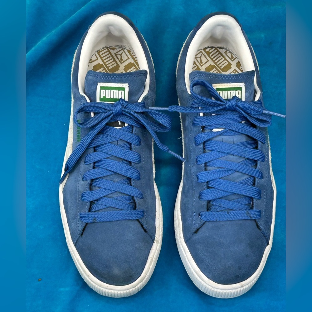 Olympic Blue Puma Suede Classic Sneakers Sz 8 - Gem